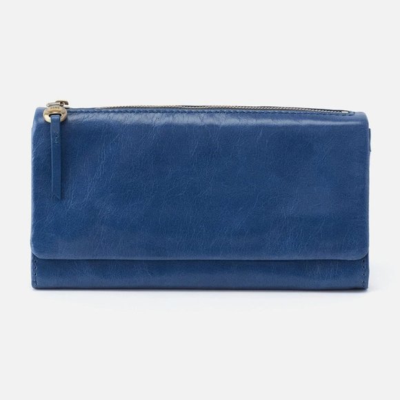 Bags | Nwt New Hobo Rave Zip Around Wallet Atlantis Blue Leather ...